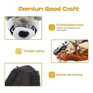 Dog Squeaky Toys, No Stuffing Plush Dogs Chew Toy for Small Medium Large Breed Chewer Stuffless Squeak Boredom and Stimulating Tough Durable Puppy Teething Chewing Aggressive Interactive Birthday Gift