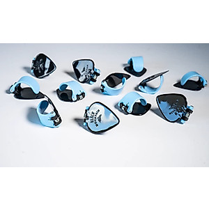 Black Mountain Light Gauge Thumb Picks for Acoustic Guitar, Electric Guitar, Ukulele, Banjo, and More - Spring Loaded Universal Fit for Medium to XL Thumbs - Premium Finger Picks