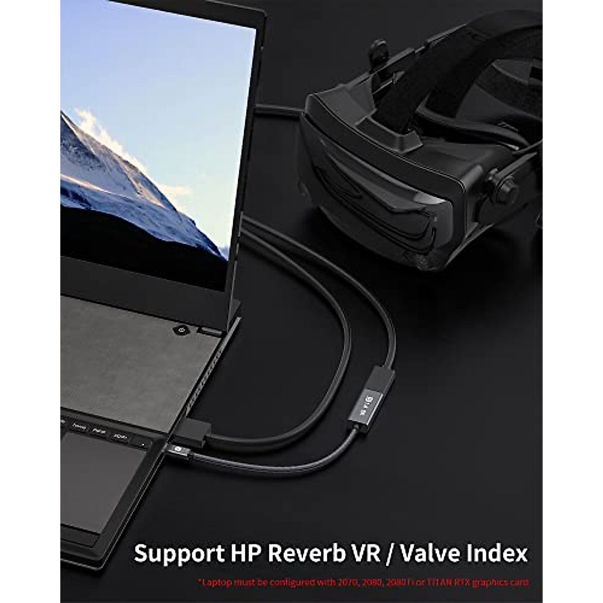 Silkland USB C to DisplayPort 1.4 Adapter 0.66FT [8K@60Hz, 4K@144Hz 120Hz, 2K@240Hz], 5K Type C to DP 1.4 HDR, Thunderbolt 4/3 to Display Port Adapter Compatible with MacBook Pro, Reverb G2, Dell XPS