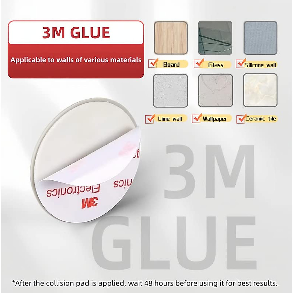 CQDAMENG - Door Stop - Door Stop Wedge - Made of Metal Good Zinc Alloy - Complimentary Two Anti-Collision mats in The Same Color - Restroom, Bedroom, Kitchen