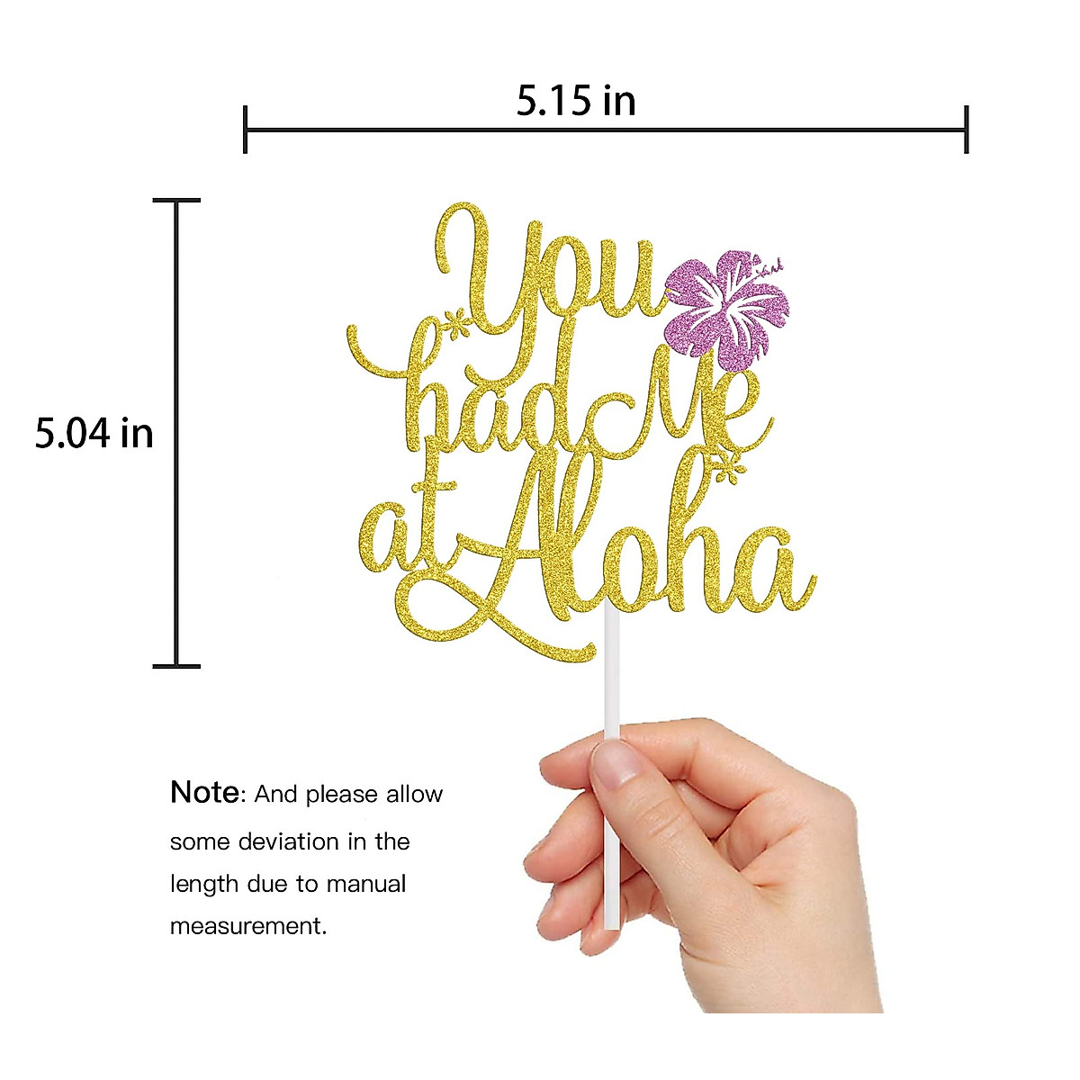 You Had Me At Aloha Cake Topper, Hawaii Wedding Decor, Mr and Mrs Cake Topper, Tropical Summer Beach Wedding Bridal Shower Wedding Party Decoration