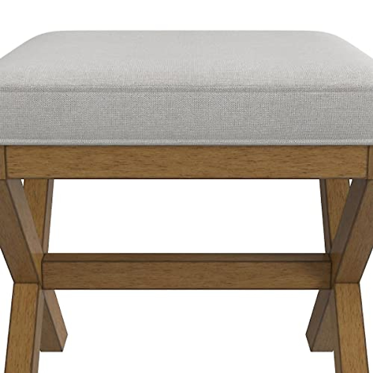 Hillsdale Somerset Backless Wood Vanity Stool for Makeup Room or Bathroom, Dark Driftwood