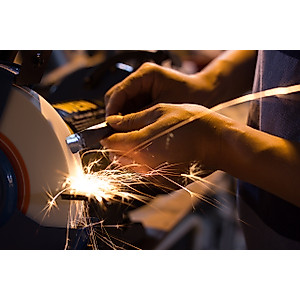 WEN BG4286 3-Amp 8-Inch Slow Speed Bench Grinder, Orange,black