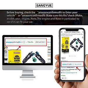 Sangyue Oxygen Sensor 1 Sensor 2 for Ford F-150 2004-2008 4.2L 4.6L 5.4L Lincoln Mark LT 5.4L 2006-2008 Upstream + Downstream 4PCS