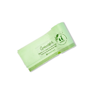 UNNI Compostable Drawstring Bags, 1.2 Gallon, 4.5 Liter, 80 Count, Heavy Duty 1 Mil, Samll Kitchen Food Scrap Waste Bags, ASTM D6400, US BPI, CMA and Europe OK Compost Certified, San Francisco