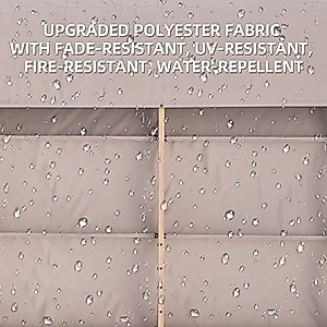 Domi 10' x 13' Outdoor Retractable Pergola, Gazebo Modern Grape Trellis Pergola with Sun Shade Canopy, Patio Aluminum Shelter for Garden Porch Beach Yard with Natural Wood Grain Frame