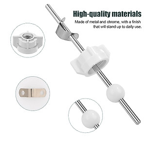 Lavatory Pop Up Center Piece Assembly, Sink Ball Rod/Pivot Rod Replacement Sink Drain Parts Compatible with Price Pfister Pop Up Stopper and Other Popular Brands Replacement for PS2673(White)