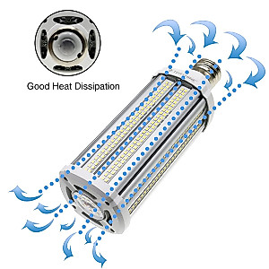 NC Super Bright 60W LED Corn Light Bulb 450 Watt Equivalent 7500 Lumens E39 Large Mogul Base Large Area 5000K Daylight White Outdoor Indoor Garage Warehouse High Bay Barn Backyard