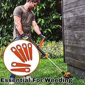 Chuancheng 48pcs Plastic String Trimmer Head Blades Replacement for Stihl PolyCut 2-2 4008 007 1000 Lawnmower Weed Eater Blades Grass Cutter Tools