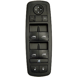 Dorman 901-497 Front Driver Side Master Window Switch Compatible with Select Chrysler / Dodge / Jeep Models Black
