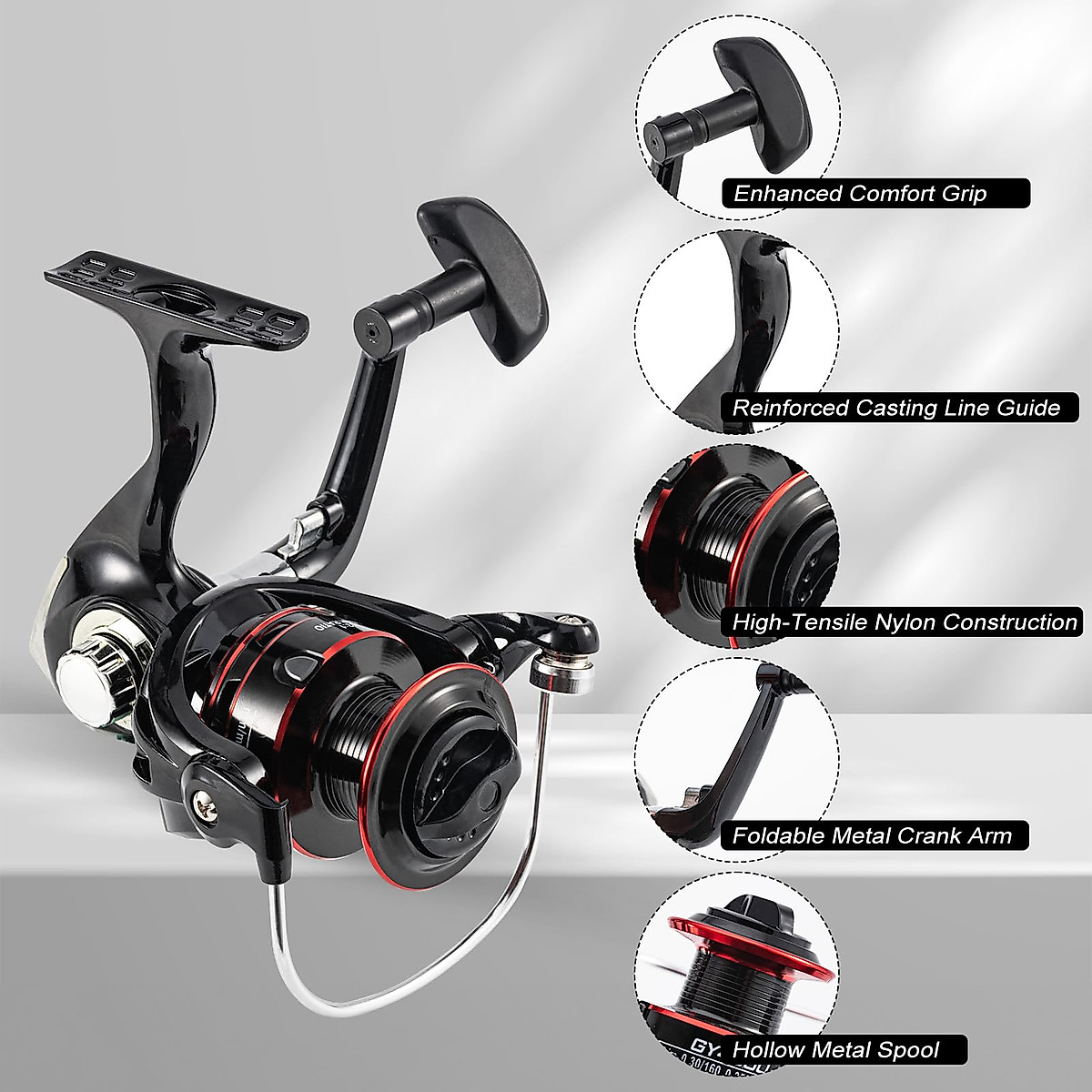 Goture 2Pcs Spinning Fishing Reel, Saltwater Freshwater Spinning Reel, Size 2000, 3000, 4000, Right/Left Handle Position, Ultra Smooth Lightweight Fishing Gear