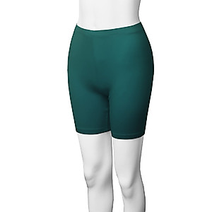 Made by Emma Essential Active Daily Cotton Mid Rise Biker Shorts Hunter Green S