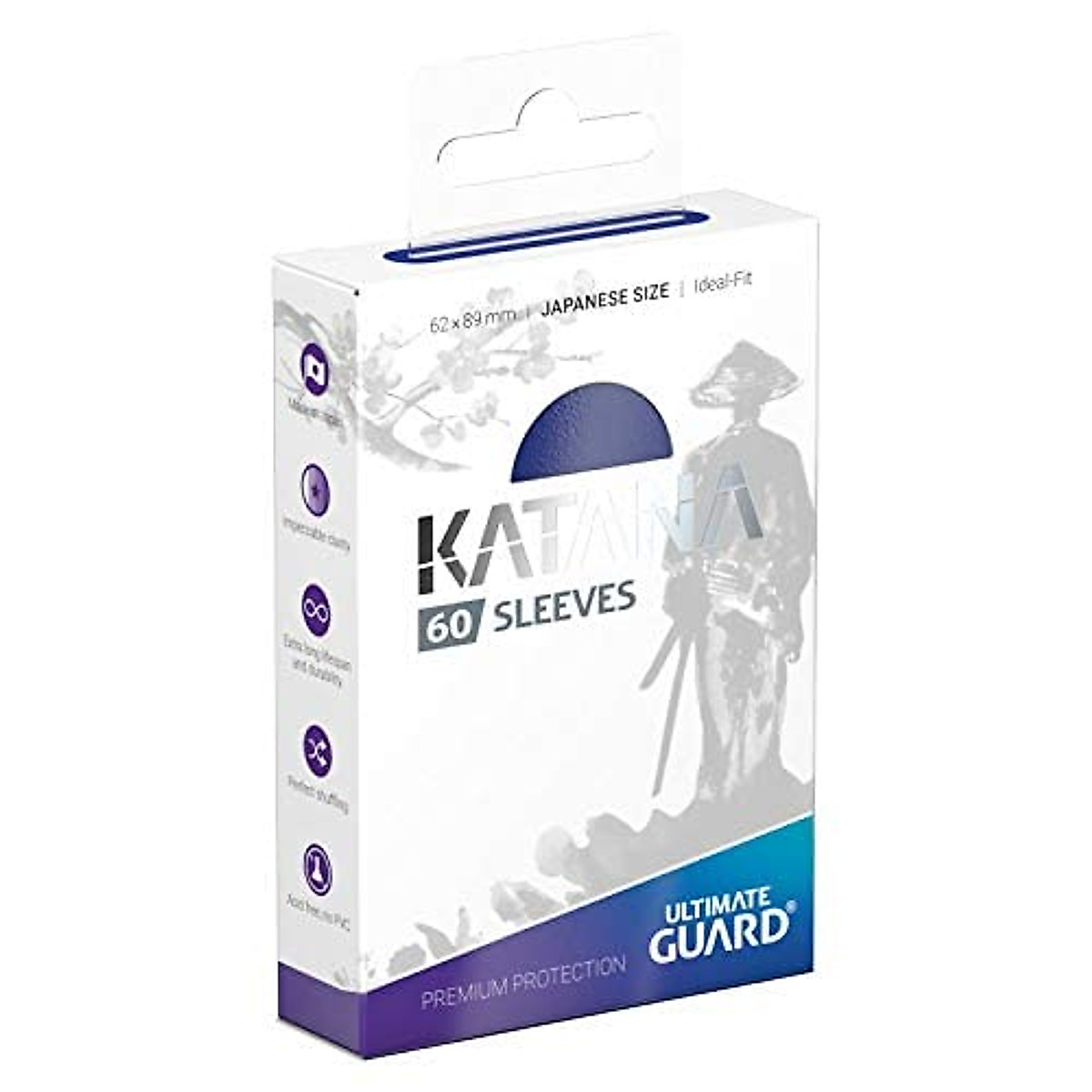 Ultimate Guard Matte Blue Katana Sleeves Japanese Size 60ct Standard Size 100 ct Card Sleeves Individual Pack