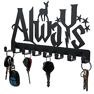 HeavenlyKraft Decorative Metal Key Hooks | Key Holder | Always Sign | Wall Mounted Key Hooks
