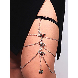 Your Always Charm Body Chain Jewelry for Women Leg Chain Thigh Chain Belly Waist Chain Leg Harness Body Gift for Rave 0utfits for Women