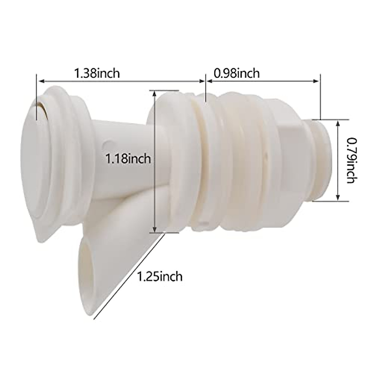 Push Button Spigot, Cooler Faucet Replacement, Reusable Water Jug Spigot, Plastic White Button for 2, 3, 5 and 10 Gallon Beverage Cooler Lever Pour Dispenser Outdoor Insulation Box (2PCS)