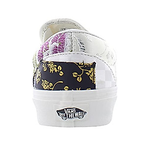 Vans Women's UA Classic Slip-On, Patchwork/True White, 8 Medium US