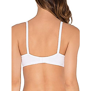 Fruit of the Loom Women's Lightly Lined Wire-Free Bra, White Stripe, 40C