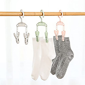 LIUZH Portable Travel Hanger Clothespin Plastic Compact Mini Foldable Underwear Rack Panty Socks Clip ( Color : Black-JoJo's Bizarre Adventure1 , Size : 18*8.5cm )