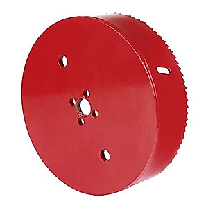 Precision 6" BI-Metal Hole Saw for Cornhole Game, Abuff 38mm Depth HSS Hole Cutter with 1/2" Hex Shank Arbor for Easily Drilling Cornhole Board, Plastic, Wood, Fiberboard, Soft Metal