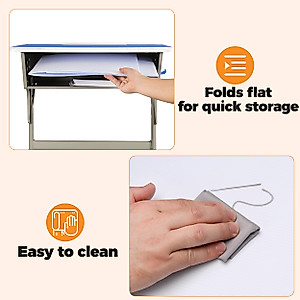 4-Pack Classroom Privacy Shields for Student Desks - Easy to Clean Plastic Desk Divider Folder Study Carrel Sneeze Guard for Student Testing Dividers Boards