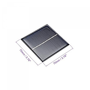 DMiotech 5 Pack 4V 100mA 70mm x 70mm Mini Solar Panel Cell for DIY Electric Power Project