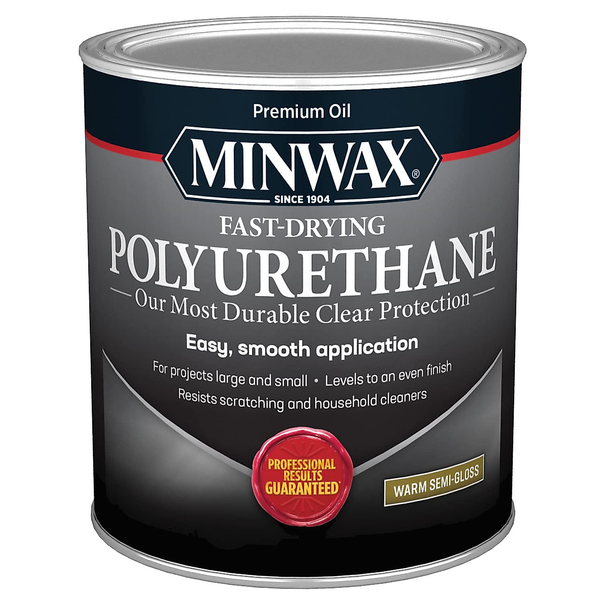 1 qt Minwax 63005 Clear Fast-Drying Oil-Based Polyurethane, Semi-Gloss
