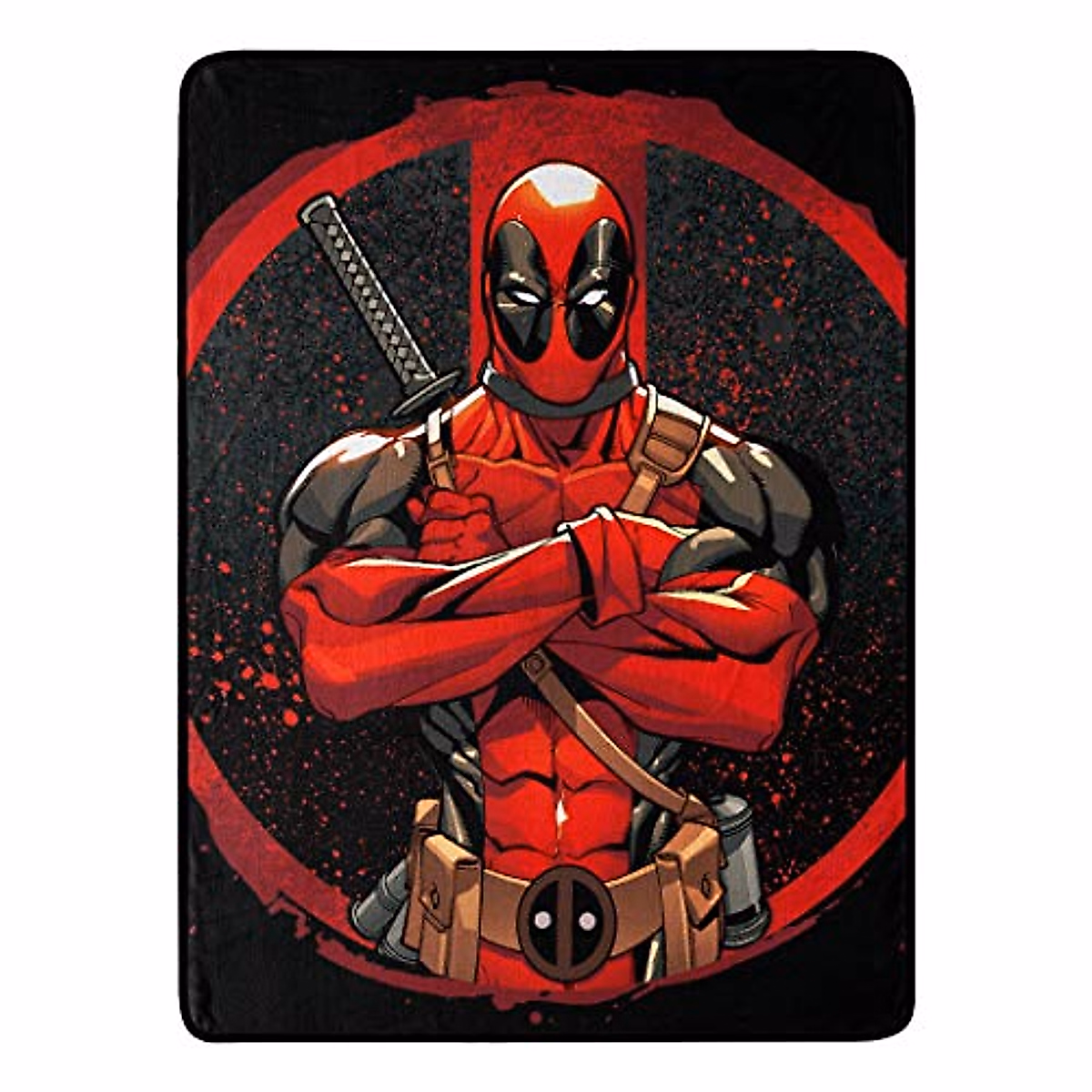 Marvel's Deadpool, "Tough Guy" Micro Raschel Throw Blanket, 46" x 60", Multi Color