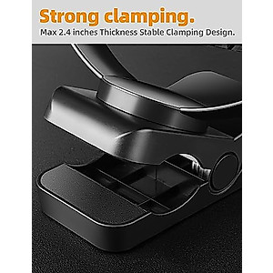 VANPRT 5000mah Clip on Fan, 6'' Portable Rechargeable Battery Fan, 7-30 Working Hours, 3 Speeds Strong Airflow, 720° Rotation, Quiet, Strong Clamp for Desk/Office/Golf/Car/Gym/Treadmill - Black