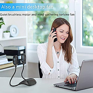 HandFan 10000mAh Portable Neck Fan Rechargeable, Wearable Personal Fans for Neck, Hands Free Necklace Fan Battery Operated, for Man Women Travel Hiking Cycling Outdoors