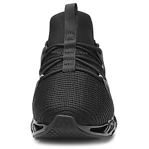 Ezkrwxn Walking Shoes for Women Running Shoes Mesh Breathable Slip on Ladies Gym Workout Athletic Tennis Jogging Sneakers All Black Size 11