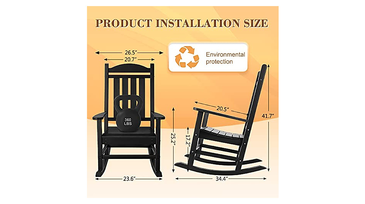 Flamaker Outdoor Rocking Chair - Comfortable & Durable