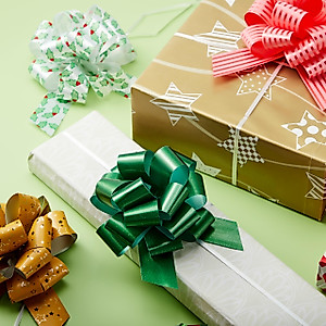 JOYIN 24 Pieces Wrap Ribbon Pull Bows (5" Wide); Easy and Fast Gift Wrapping Accessory, Bows, Baskets, Wine Bottles Decoration, Gift Wrapping and Decoration Present.