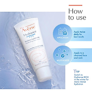 Eau Thermale Avène Hydrance LIGHT Hydrating Emulsion, Daily Face Moisturizer Cream, Non-Comedogenic, 1.3 Fl Oz (Pack of 1)