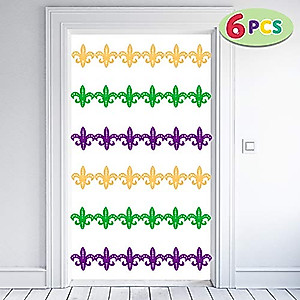 JOYIN 25 PCS Assorted Mardi Gras-themed Set with 24 Hanging Swirls and 1 Strings with Garland Party Decorations Supplies