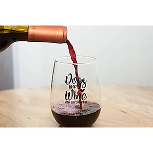 COOL AF Dog Mom Gifts For Women - Funny Dog Mom Gift Wine Glass - 15oz Wine Glass For Dog Lovers