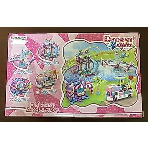 Sitodier Girls Building Blocks Toys 638 Pieces 4 Models Princess Building Bricks Toys for Kids STEM Construction Play Set Toy Best Gifts for Girls Age 6-12 Birthday Christmas