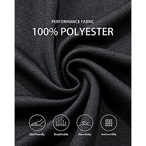 Hebepol Men's Polo Shirt, Short and Long Sleeve Tactical Shirts, Lightweight Work Golf Shirts, Outdoor UPF 50+ Pique Shirt