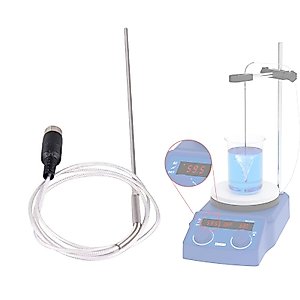 FOUR E'S SCIENTIFIC External Temperature Probe PT1000 for FOUR E'S SCIENTIFIC 5 Inch LED Digital Magnetic Hotplate Stirrer (No Stirrer Included)