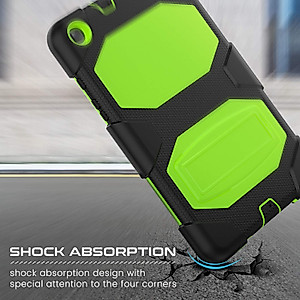 HXCASEAC SM-T290/SM-T295/SM-T297 Galaxy Tab A Case 2019 (8.0 inch) with Kickstand, Full Body Duty Case Shockproof Protective Cover, Built-in Screen Protector for Galaxy Tab A 2019 8.0,Yellow Green