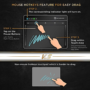 KEYMECHER Mano Multi-Gesture Wired Trackpad for Windows 7 and Windows 10, USB Slim Touchpad Mouse for Computer, Notebook, PC, and Laptop (Aluminum Black, Support Windows Precision Touchpad)