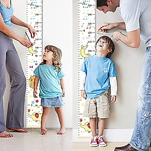 Removable Height Chart for Kids,Animal Hanging Measuring Chart Ruler for Grandkids Height as Gifts,Nursey Decoration,Cute Canvas Measurement for Home
