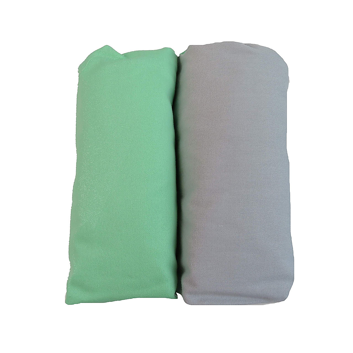 Baby Bassinet Sheets for the Chicco Lullago & Ingenuity Foldaway Rocking Bassinets 32x19 | Set of 2 (Green/Gray) | Portable Travel Bassinet | Durable and Made to Last | 100% Woven Cotton