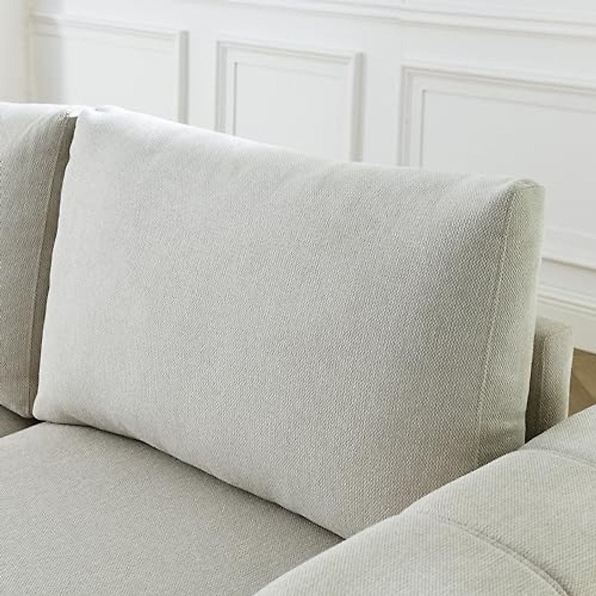 Verfur Convertible Modular Sectional Sofa, 132.25" Free Combination Oversized Couch with Removable Backrest, 4 Seater Upholstered Comfy Corner Sofa&Couches for Living Room Furniture Sets