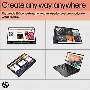 HP Envy x360 2-in-1 Laptop, 15.6“ Touchscreen FHD Display, AMD Ryzen 7 5825U Processor, 64GB RAM, 1TB SSD, HDMI, SD Card Reader, Wi-Fi 6, Windows 11 Home, Black