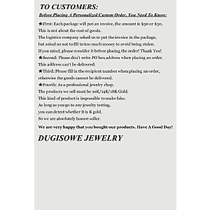 DUGISOWE 10K 14K 18K White Gold Engagement Wedding Ring for Women 1-1/6 ct. tw. Round-Cut Moissanite, Personalized Custom Name Ring, Ring Size 4-12 (Rose)