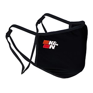 K&N Face Mask: Single Layer Polyester Mask for Increased Breathability; Washable, Reusable, and Comfortable: Black , 88-0500BK