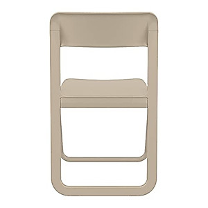 Compamia Dream Commercial Grade Folding Resin Outdoor Chair Taupe