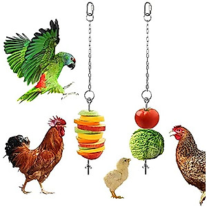 3 Packs Chicken Toys for Coop, Including Chicken Swing, Xylophone, Vegetable Hanging Feeder for Hens, for Chicken Medium Large Bird Parrot Training