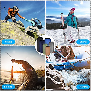 6 Stück Wasserdichte Trockenbeutel Set Trockensack Leicht Luftdicht Packsack Set 20 L 15 L 10 L 8 L 5 L 3 L Trockentasche und Lang Verstellbar Schultergurt für Kajakfahren (Dunkle Farbe)